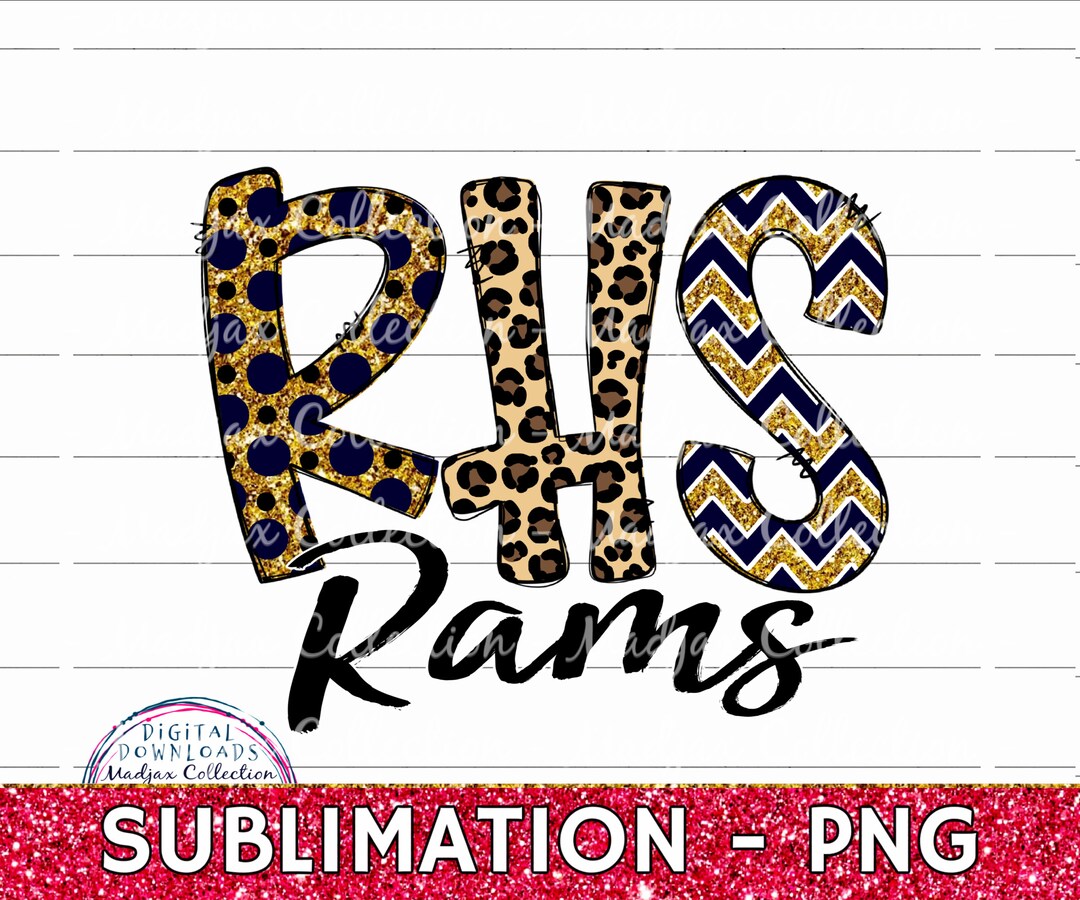 RHS Rams, Sublimation Print, PNG File, Teacher Squad, Polka Dots, Cute ...