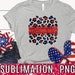 Leopard Brush Stroke, Red & Blue, Sublimation PNG, 2 Files, Bundle ...