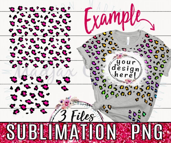 Leopard Print Bundle Sublimation Design PNG Files Hot Pink | Etsy
