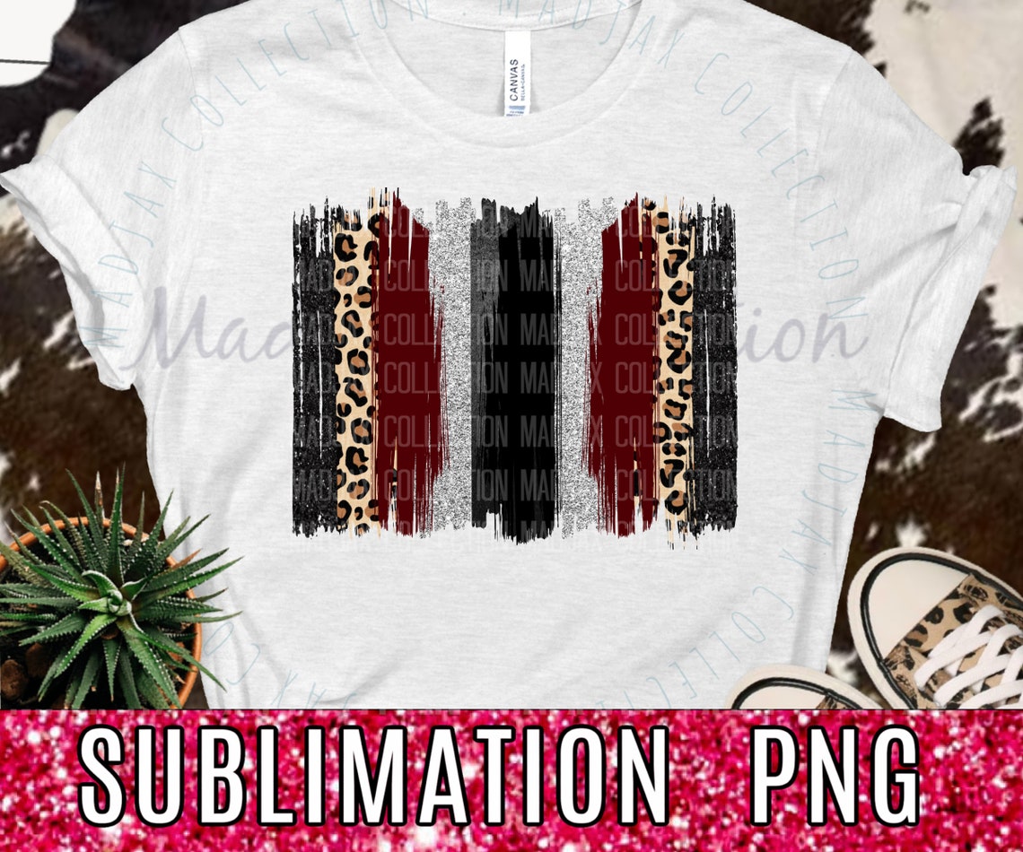 Maroon Brush Strokes Sublimation PNG Leopard Brush Stroke | Etsy