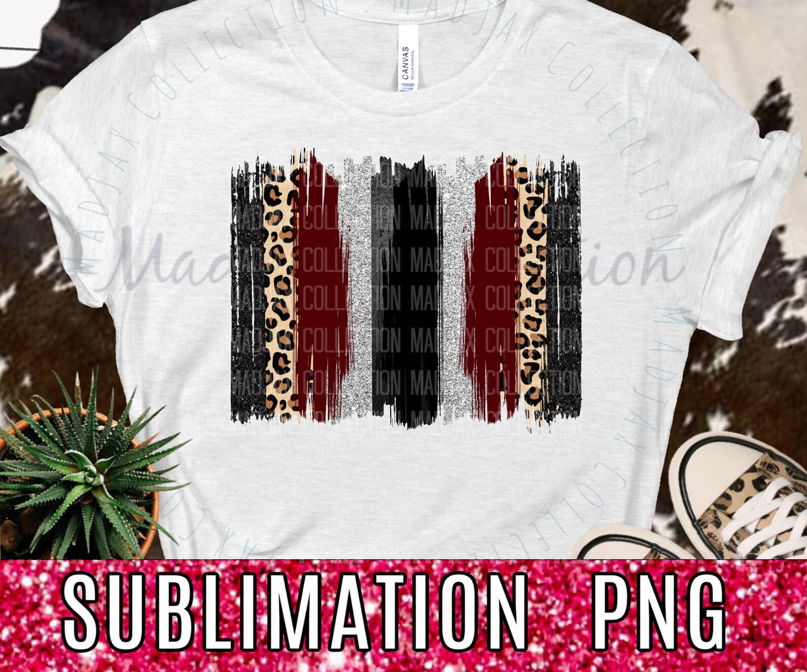 Maroon Leopard Brush Stroke Sublimation PNG (digital Download) - Etsy