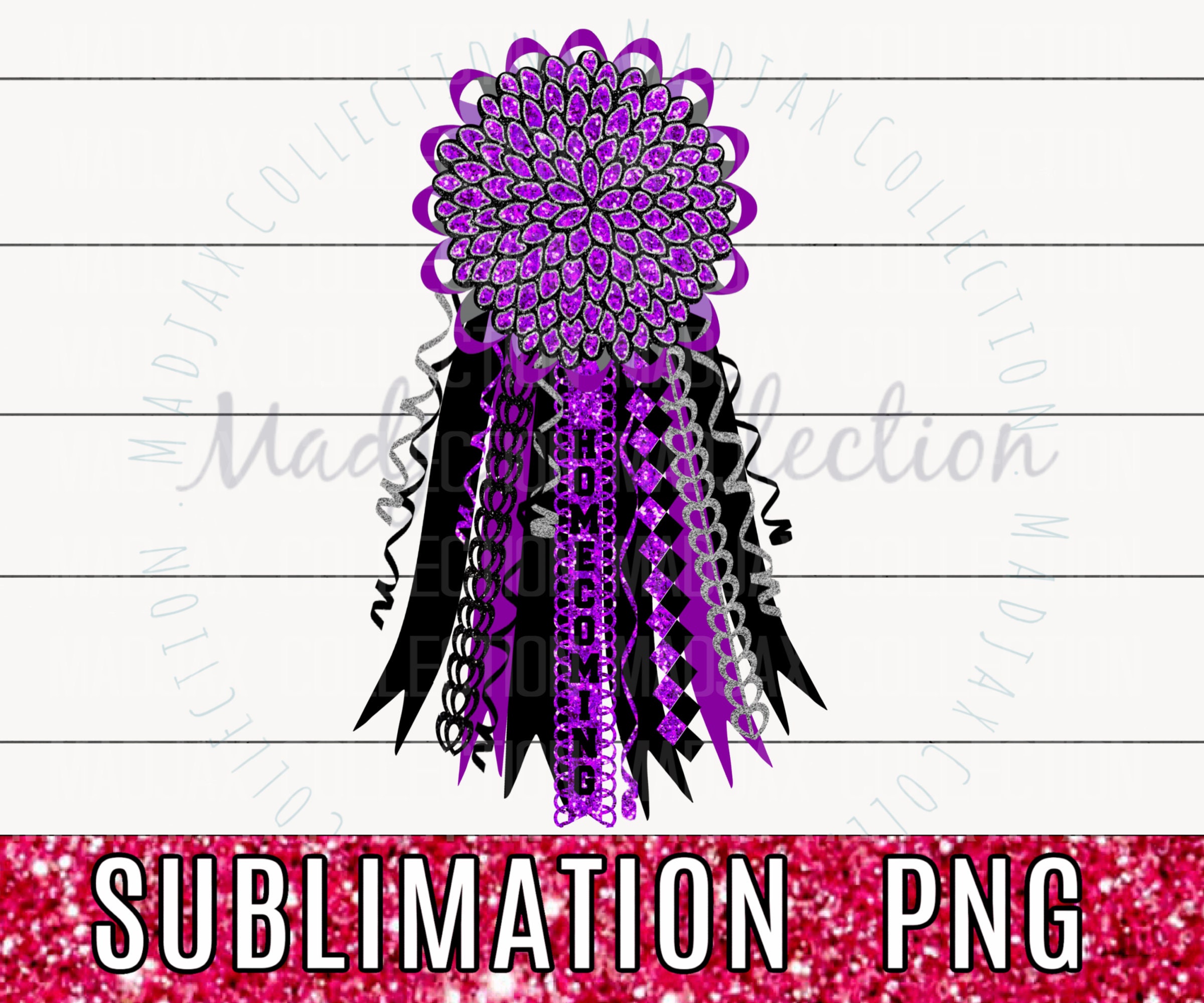 Silver Homecoming Mum Set, 5 Files, Bundle, Spirit PNG, Sublimation ...