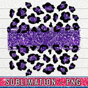Purple Leopard Print PNG: Brush Stroke Sublimation Design (digital ...