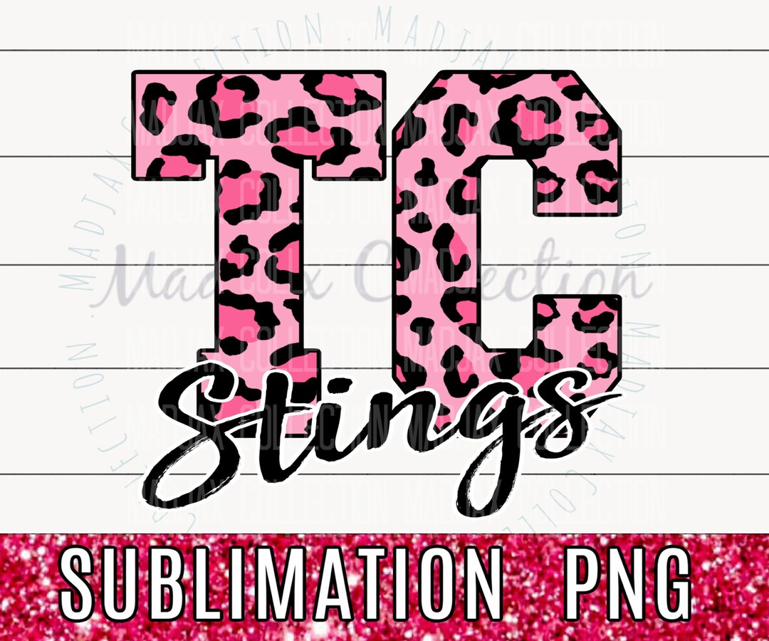 TC Stings Pink Leopard Sublimation PNG Team Spirit Heat - Etsy