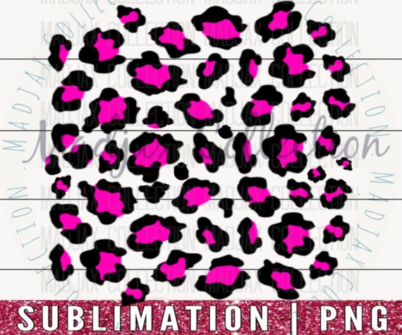 Hot Pink Leopard Print PNG File Sublimation Design | Etsy