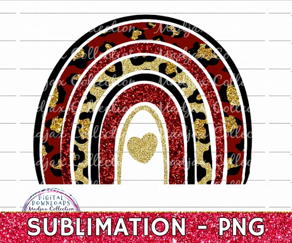 Maroon Black & Gold Rainbow Sublimation Print PNG File | Etsy