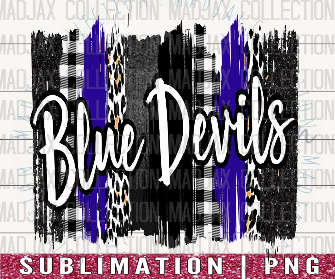 Blue Devils Spirit Shirt, Sublimation PNG, Royal Blue and Black, High ...