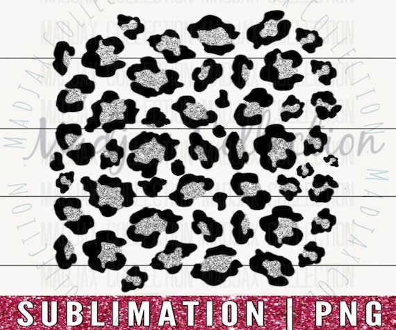 Silver Leopard Print PNG File Sublimation Design Square | Etsy