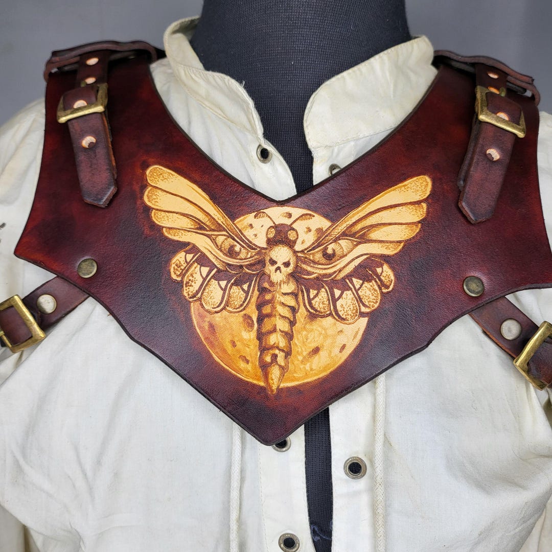 Moth Moon Gorget Handmade for SCA LARP Cosplay & Fantasy Fairs - Etsy