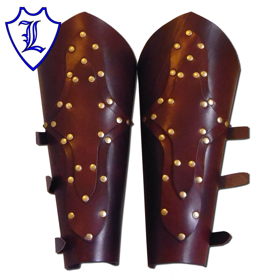 Riveted Dragon Greaves (pair) Handmade for SCA LARP Cosplay and Fantasy ...