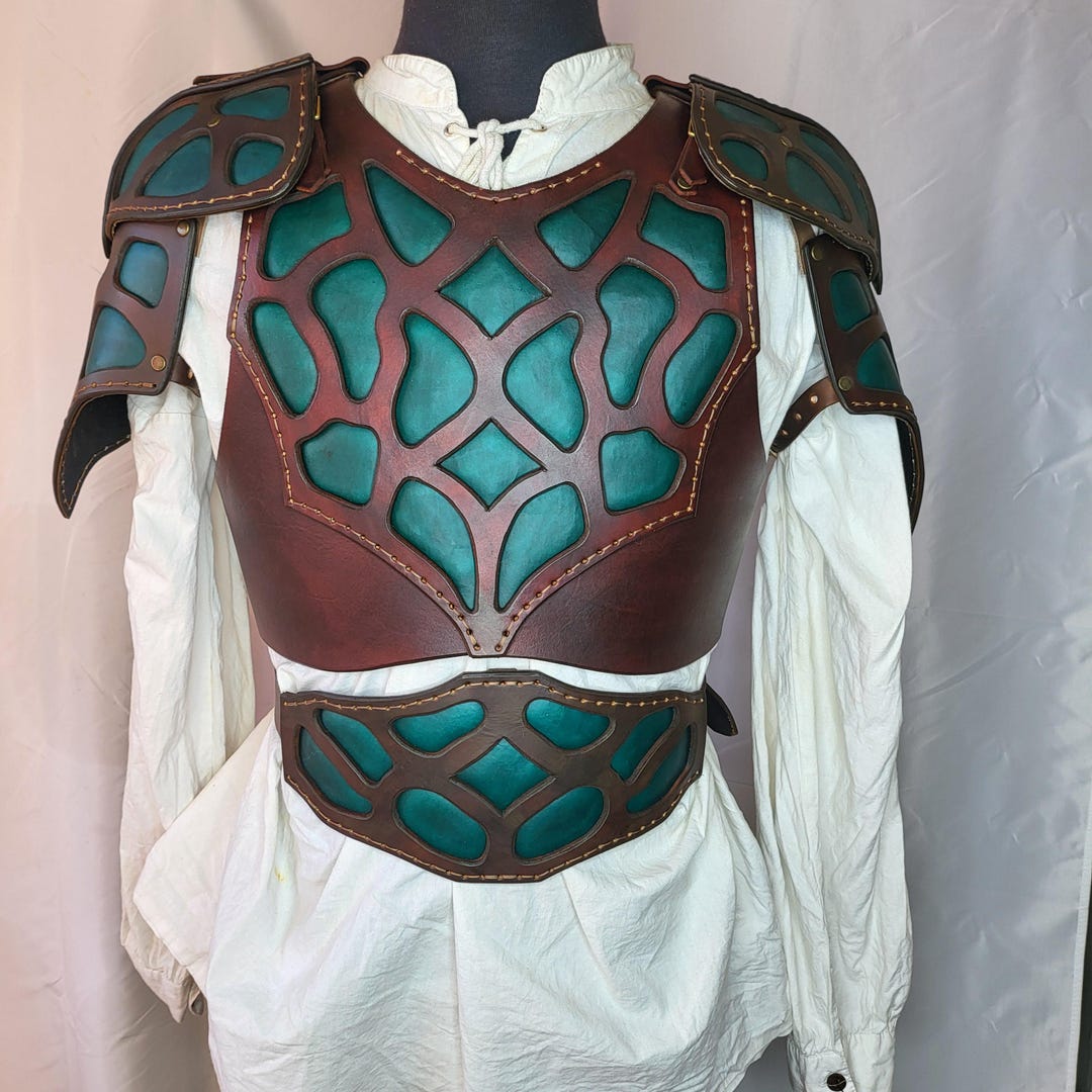 Masculine Ethereal Leather Armour Handmade for SCA LARP Cosplay ...
