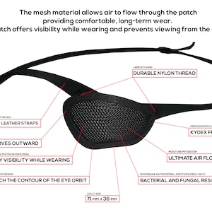 Mesh Eye Patch - See-through and Breathable for Sports and Cosplay ...