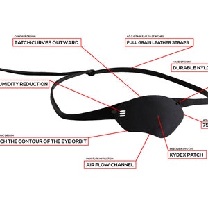 Ultimate Kydex and Leather Eye Patch - Crenshaw Style, Concave With ...