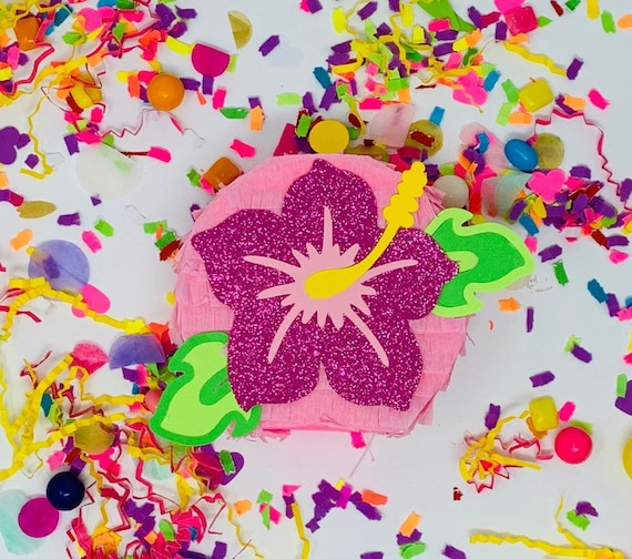 Flower Mini Piñata Hibiscus Hibiscus piñata Luau Party | Etsy