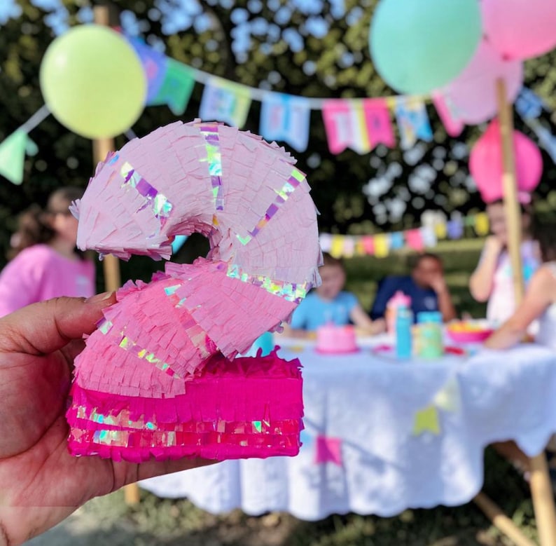 Custom Number Pinata Birthday Party Favor | Mini Fillable Fiesta Decor ...