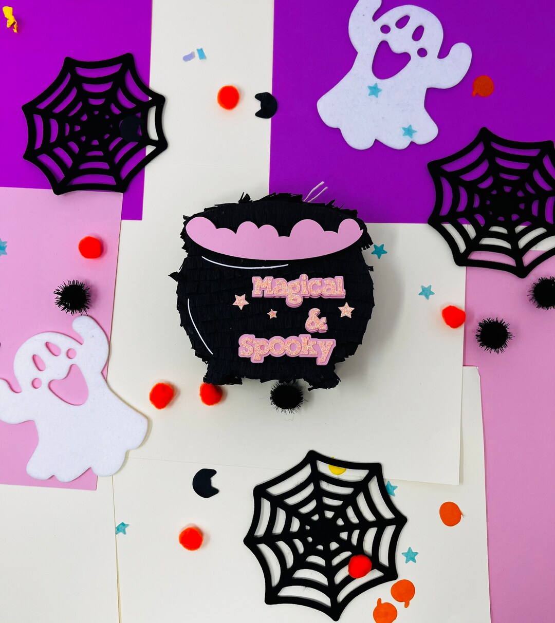 Cauldron Mini Piñata, Halloween Mini Piñata, Halloween Decoration, Mini ...