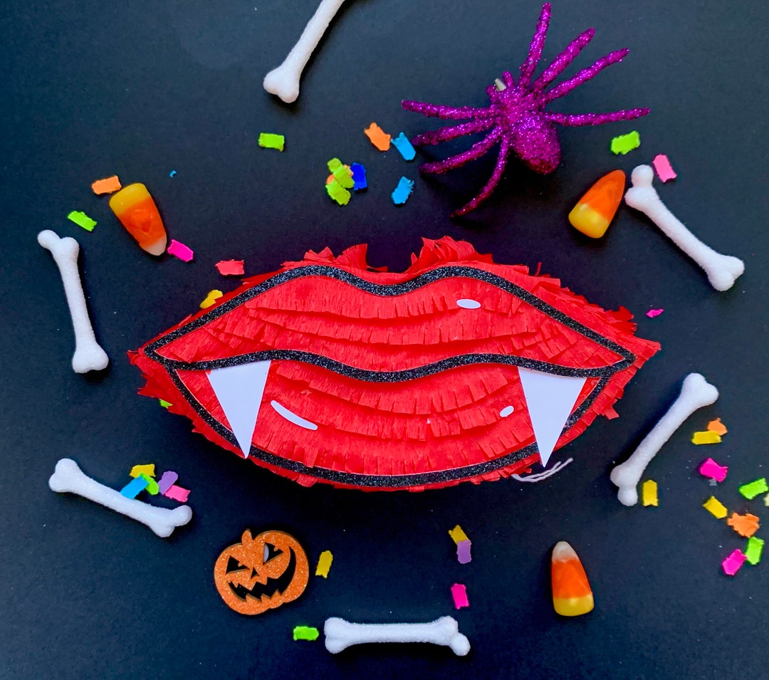 Vampire Fangs Pinata Mini, Pinatas Mini Halloween, Vampire Retro ...
