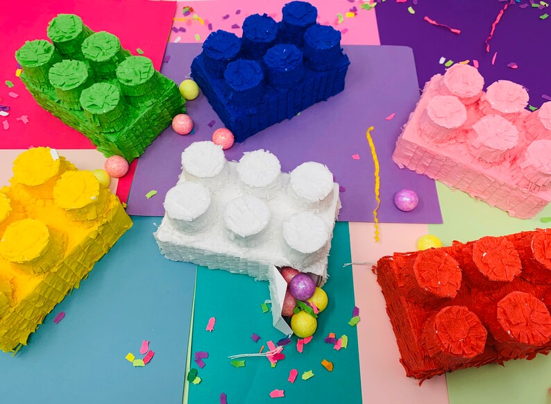 Mini Pinata Building Blocks: Colorful Party Favor, Cake Topper ...