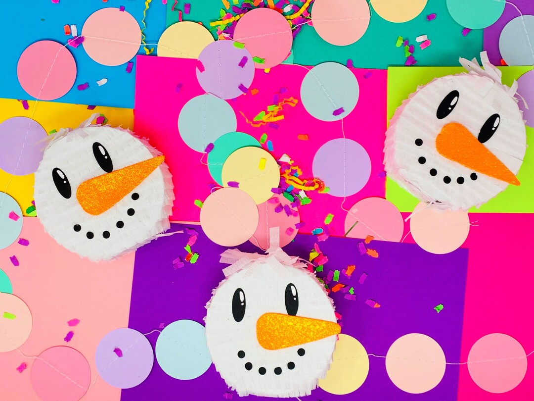 Mini Snowman Pinata Mini Pinata Favor Holiday Decoration - Etsy
