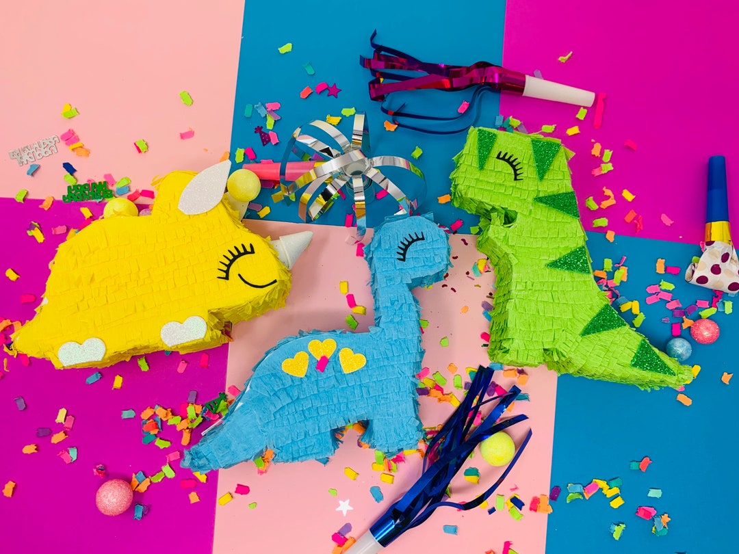 Mini Dinosaur Piñata: Custom T-rex Party Favor for Jurassic-themed ...