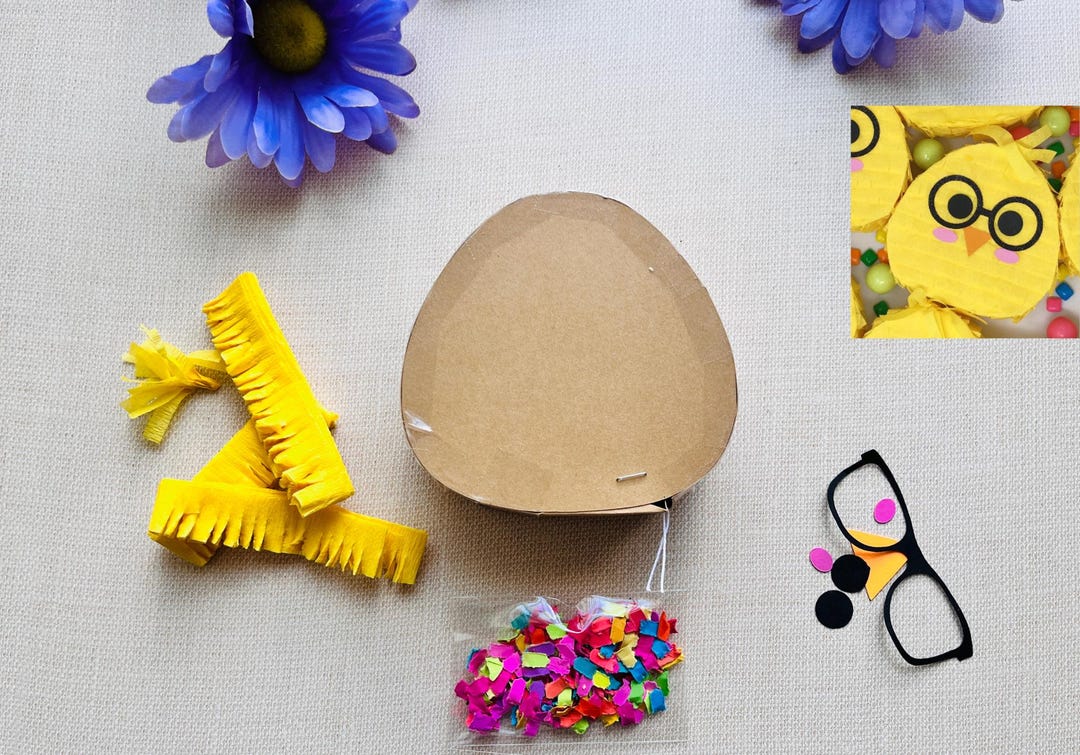 Personalized Mini Chick Piñata DIY Kit: Easter Craft for Kids, Spring ...