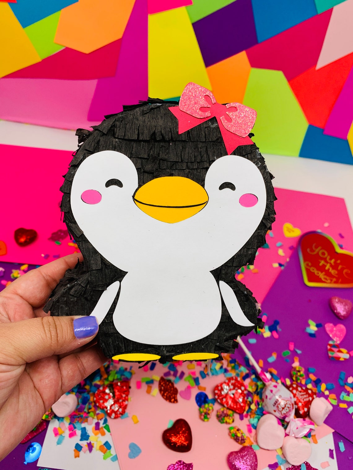 Mini Penguin Pinata Valentines Day Pinata Valentines Day - Etsy
