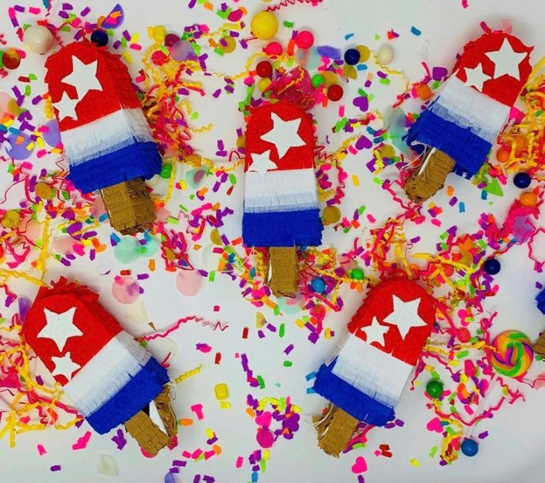 Mini Pinata Popsicle: Independence Day Decor, Summer Party Favor, Baby ...