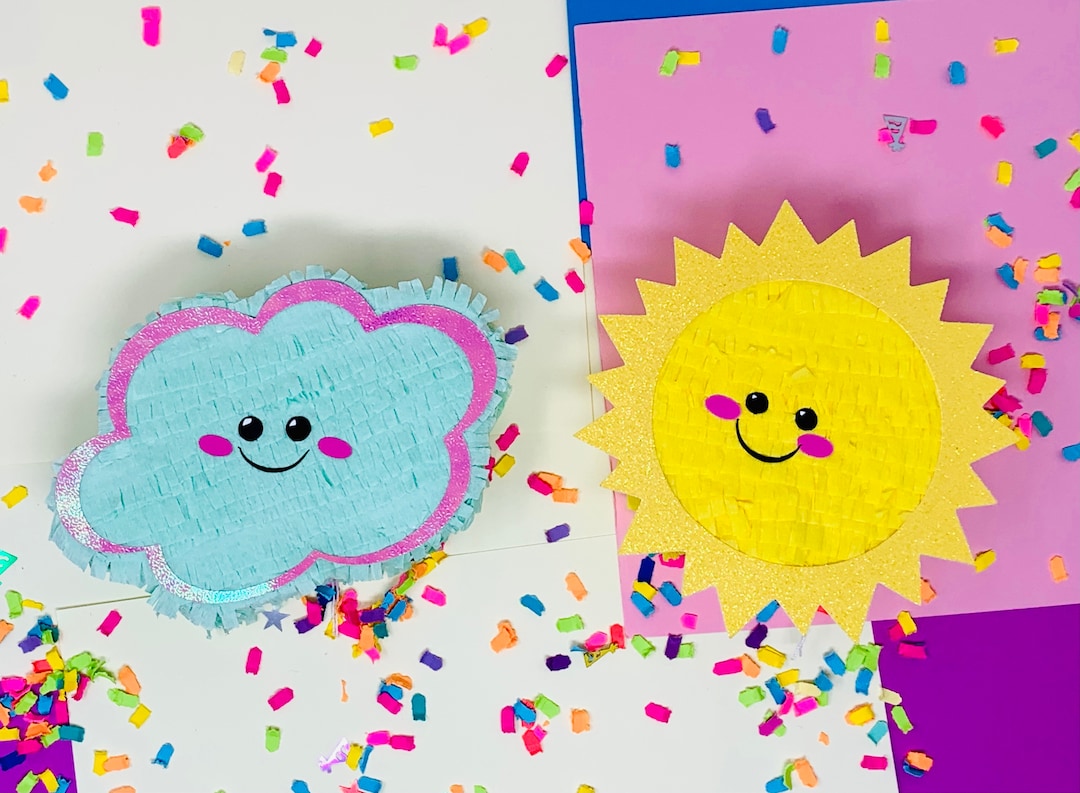 Sunshine Cloud Mini Piñata for Birthday and Party Decor - Etsy