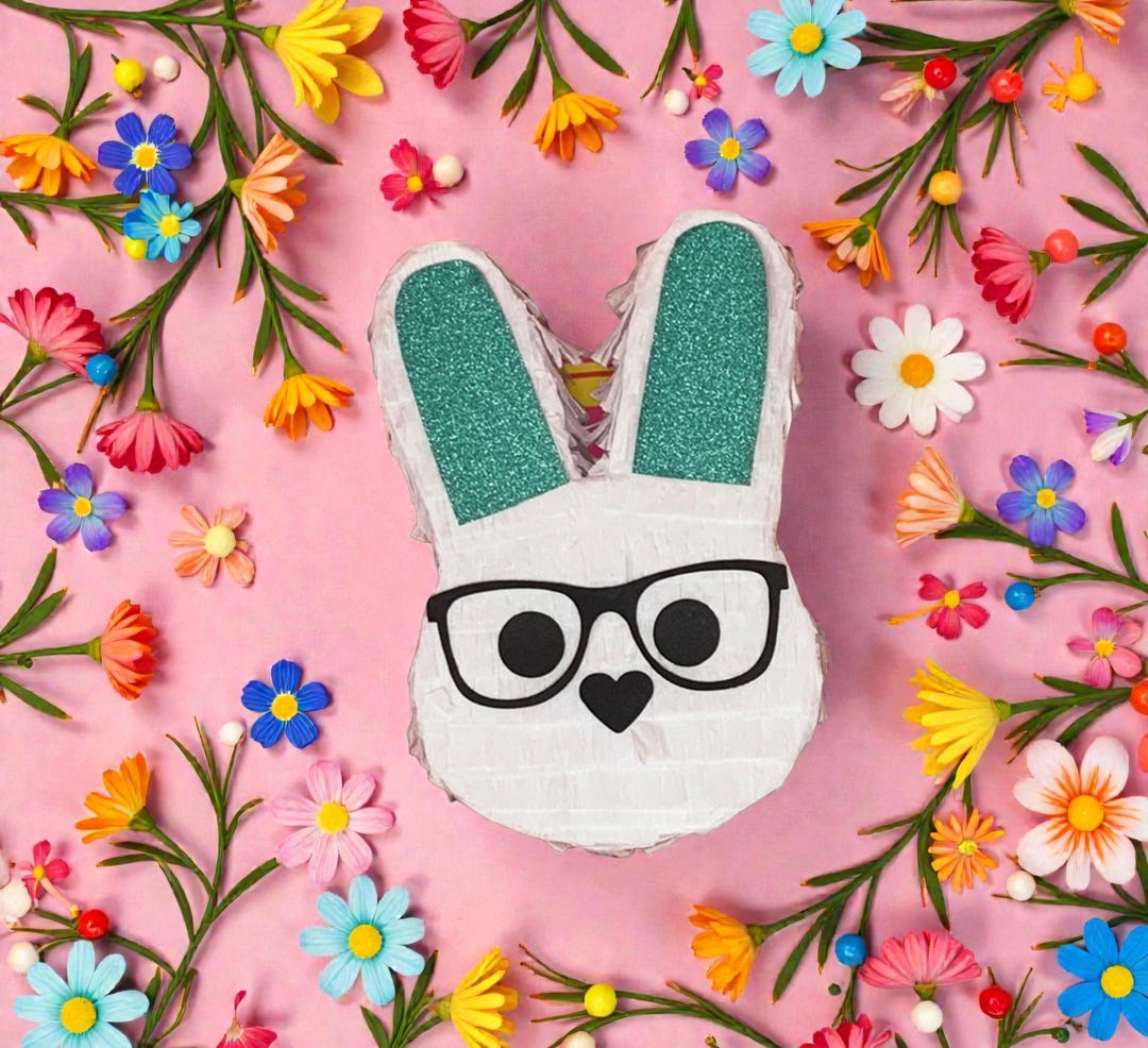 Mini Bunny Easter Piñata – Cute Bunny Piñata for Easter Basket, Spring ...