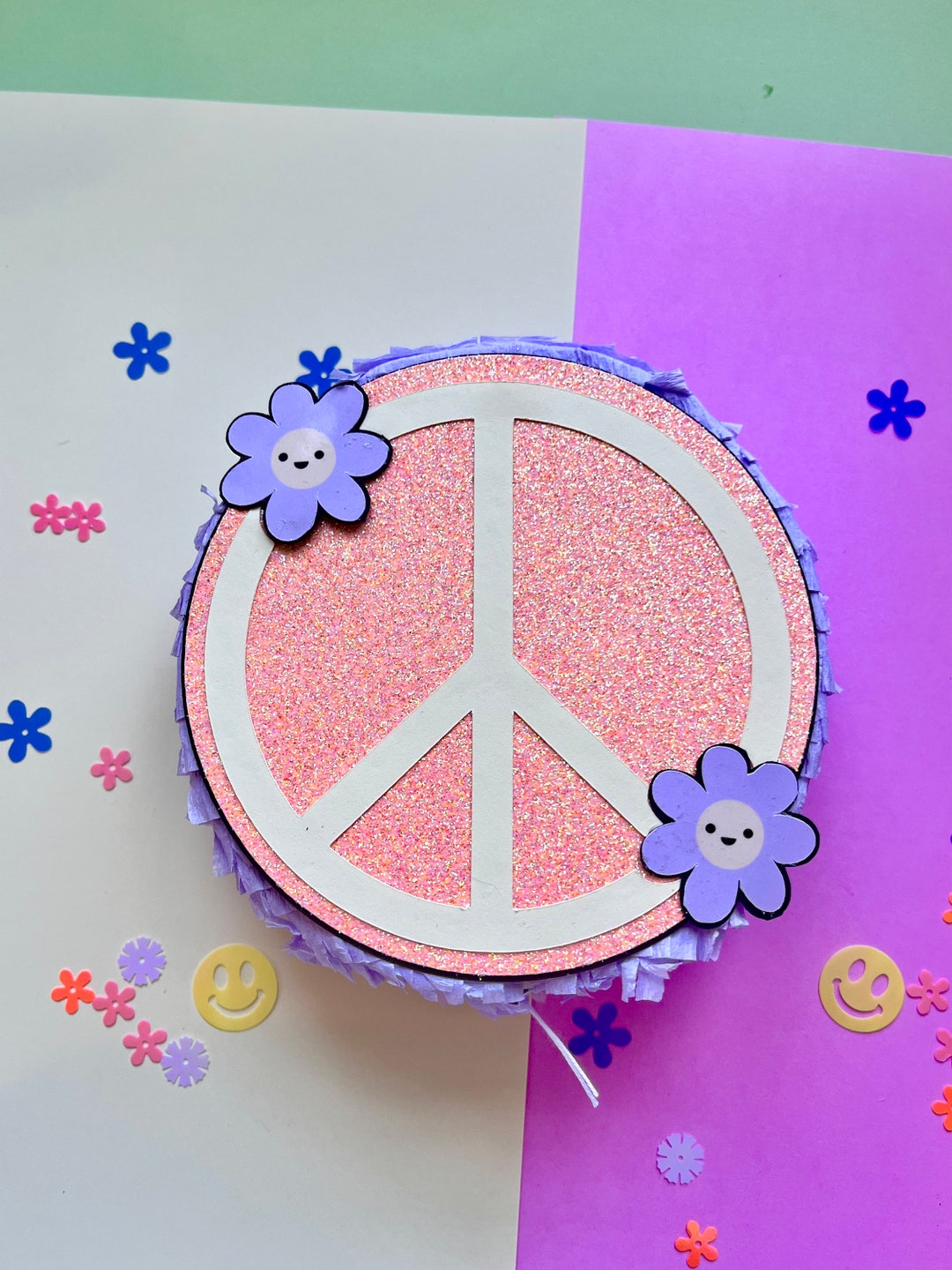 70s Themed Party Pinata With Peace Sign, Daisy, Groovy One, and Five is ...