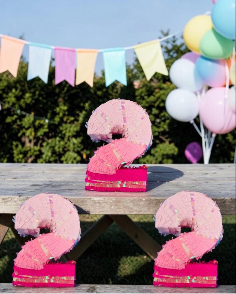 Custom Number Pinata Birthday Party Favor | Mini Fillable Fiesta Decor ...