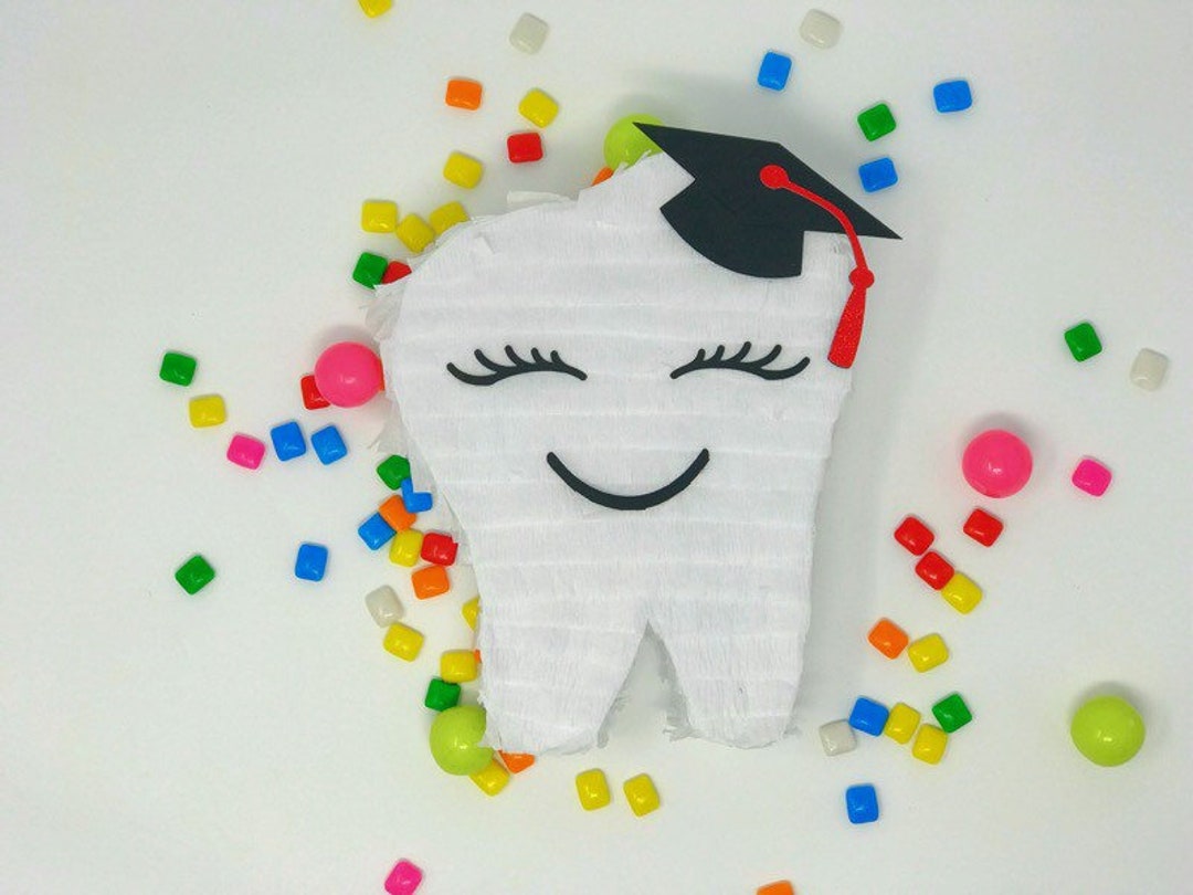 Mini Tooth Pinata for Dentist Graduation Party, Oral Hygiene Decoration ...