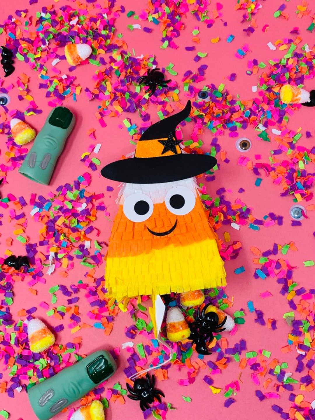 Halloween Decoration Halloween Candy Corn Mini Piñata - Etsy