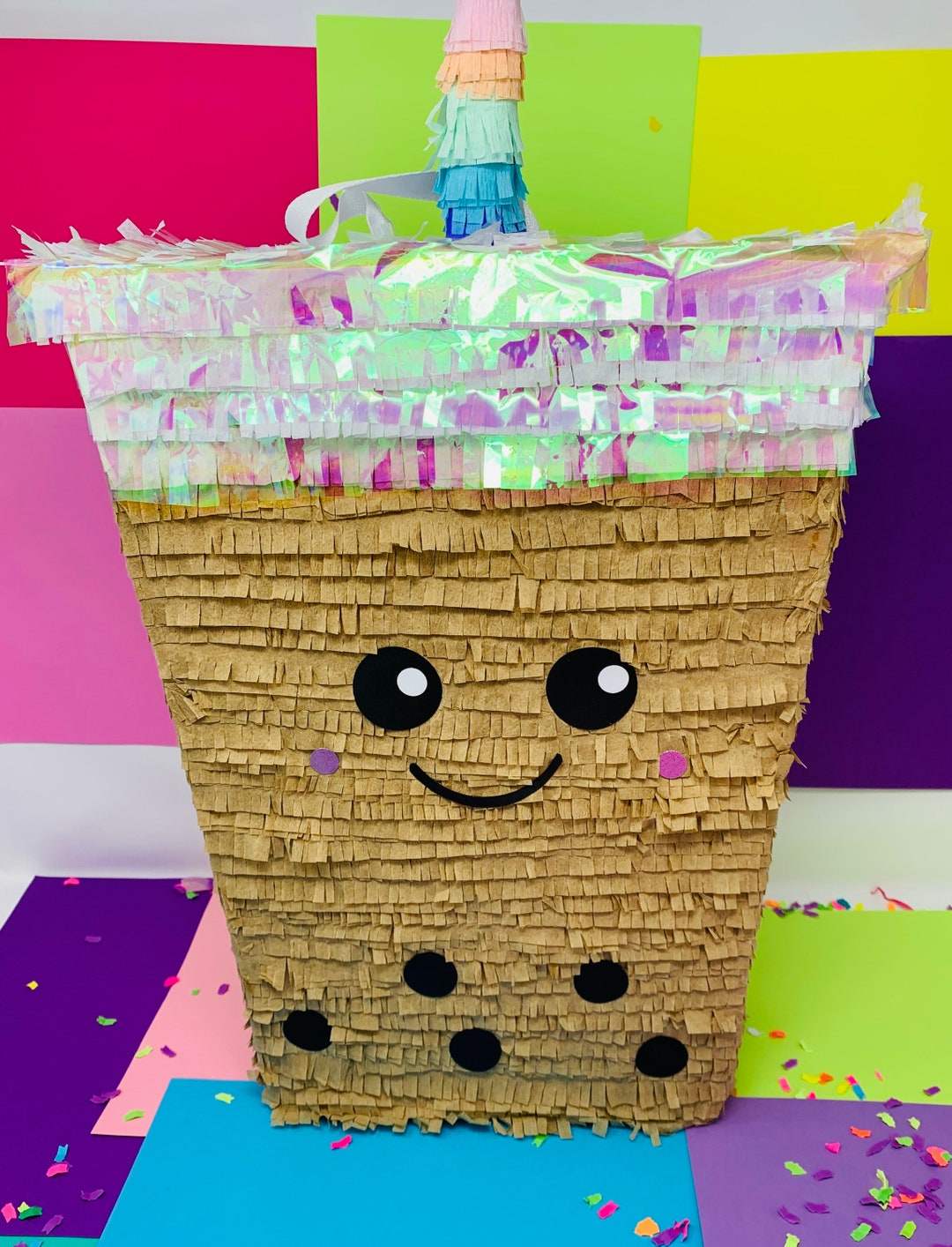 Boba Tea Pinata, 16 Inch Piñata, Boba Tea Piñata, Boba Party, Coffee ...