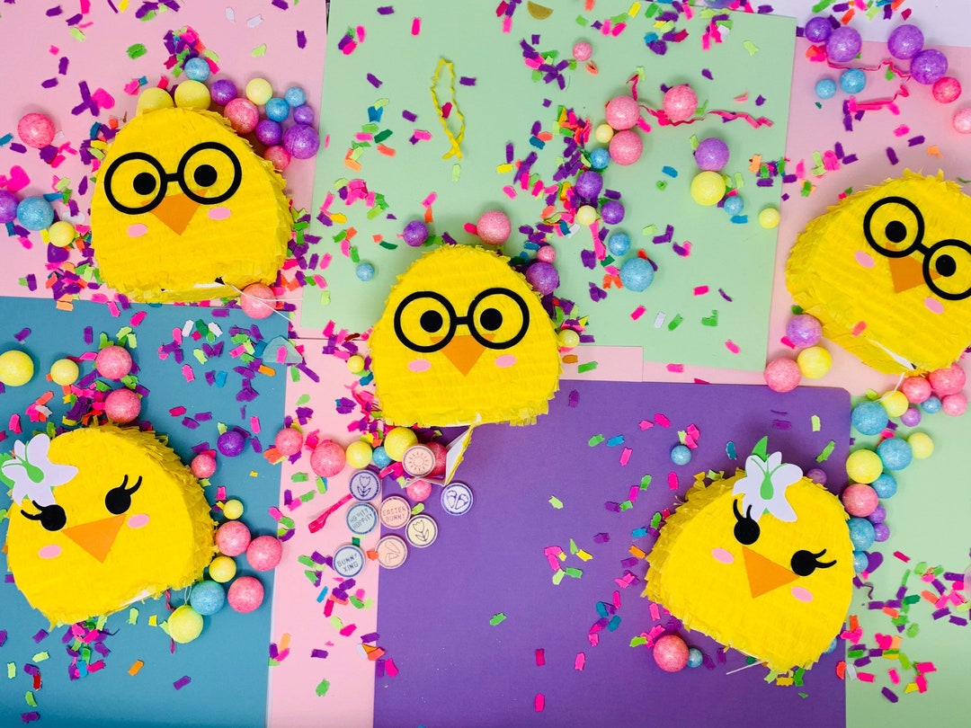 Mini Piñata Girly Chicks, Baby Shower Favours, Pollitos Amarillos con ...