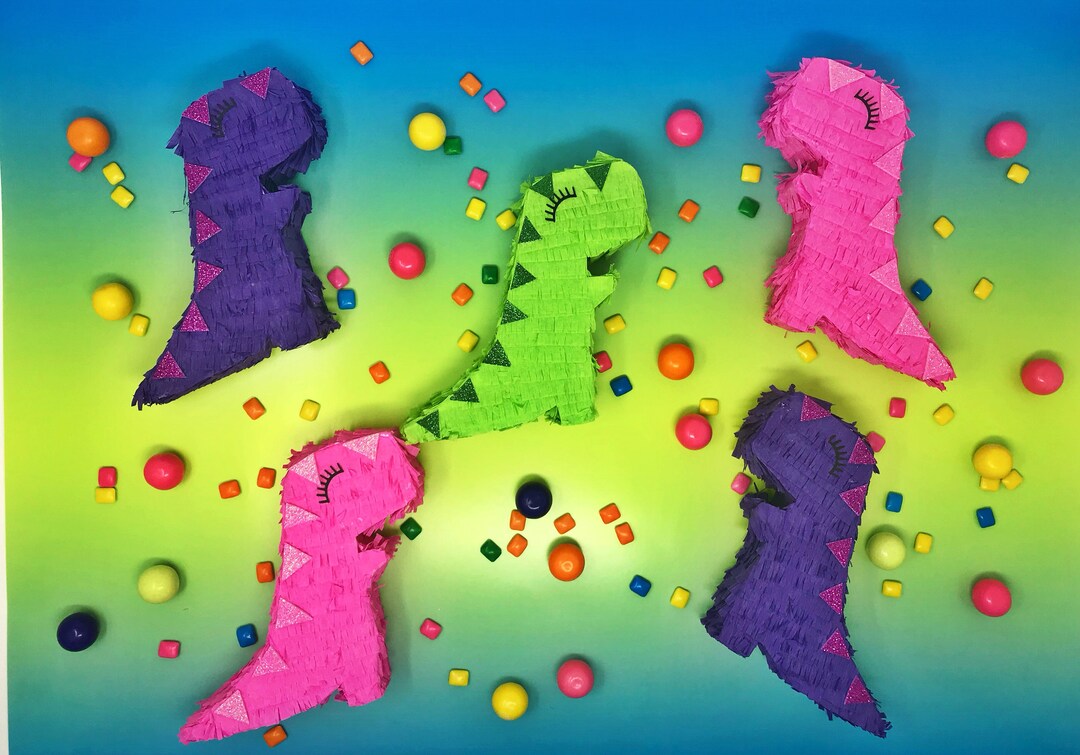 Dinosaur Mini Pinata T-rex Mini Pinata Dinosaur Party Favor Dinosaur ...