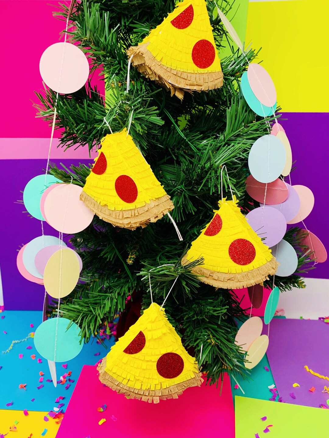 Pizza Mini Pinata Ornament Holiday Decor Pizza Lover - Etsy