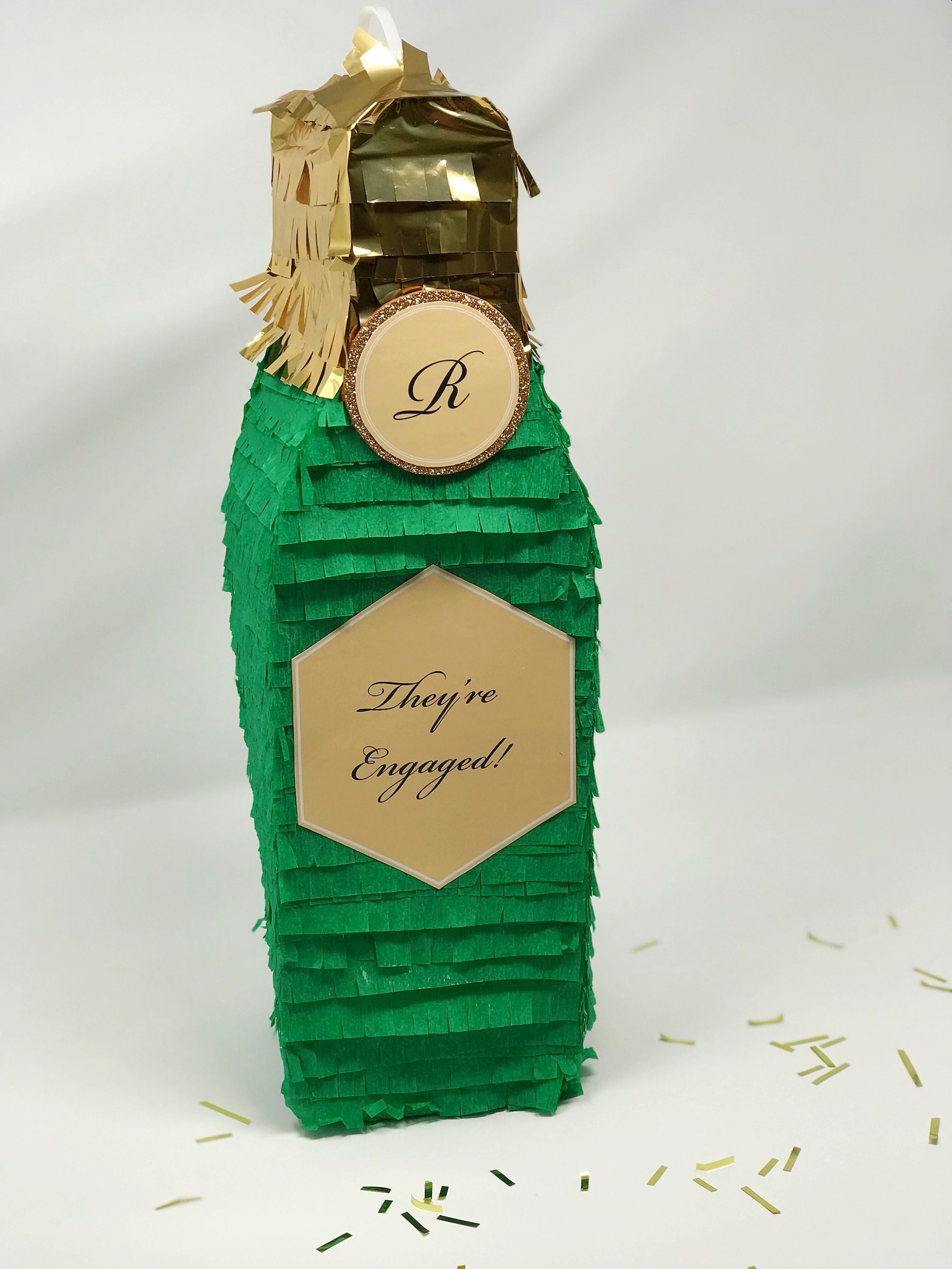 Champagne Bottle Piñata Champagne Bottle Piñata Personalized Etsy