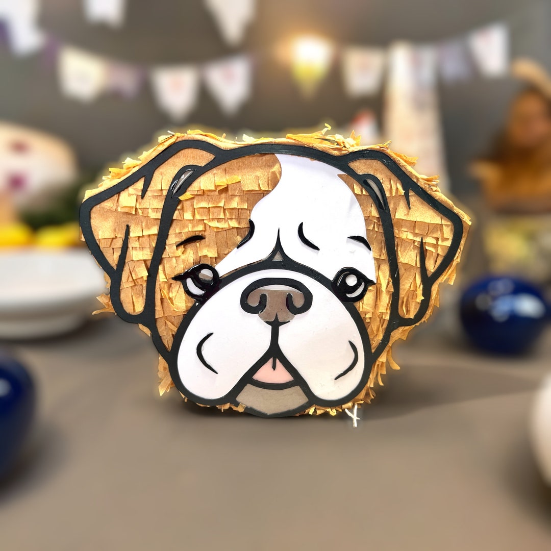 Custom Mini English Bulldog Pinata for Dog Birthday Celebrations - Etsy