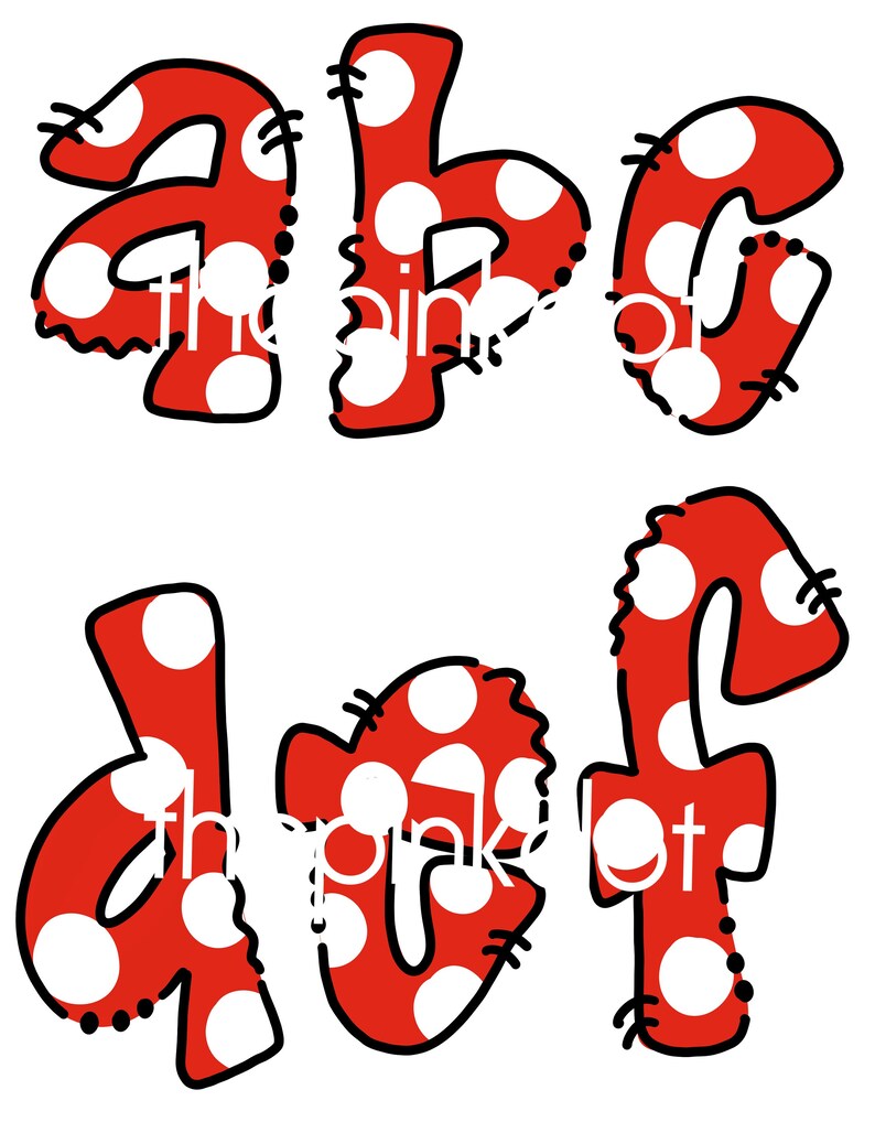 Lowercase Red Alphabet Set - Etsy