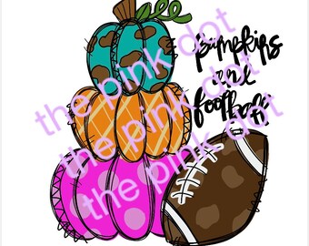 Football and Fall PNG File, Sublimation Designs Downloads, Digital ...