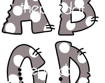 Uppercase Maroon Alphabet Set Hand Drawn Digital Download | Etsy