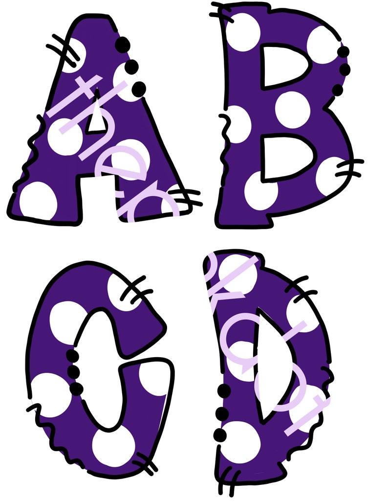 Uppercase Purple Alphabet Set - Etsy