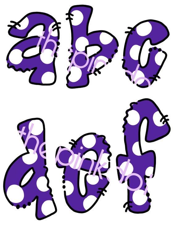 Lowercase Purple Alphabet Set - Etsy