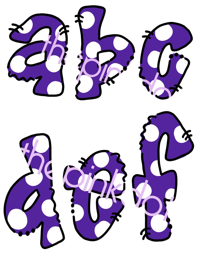 Lowercase Purple Alphabet Set - Etsy