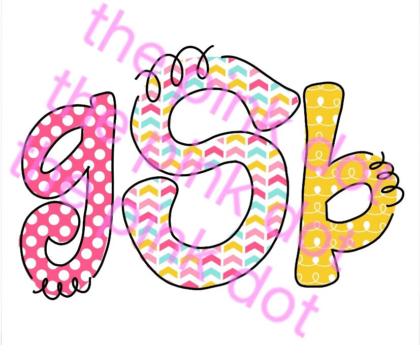 Hand Drawn Chevron Alphabet - Etsy