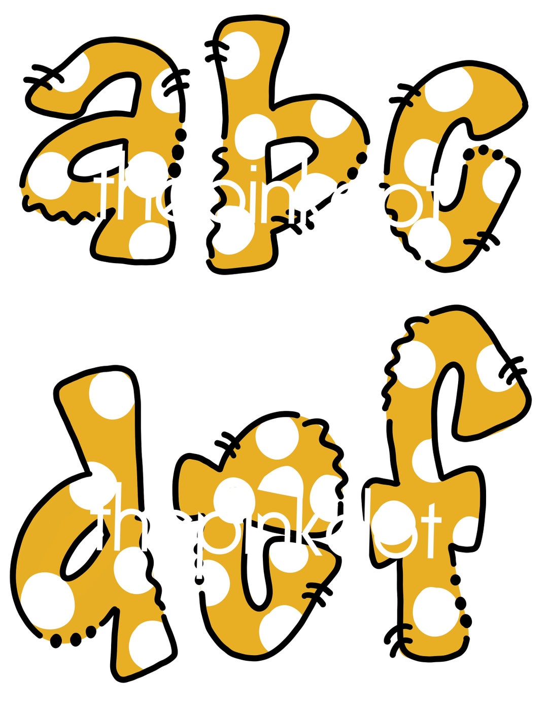 Lowercase Gold Alphabet Set - Etsy