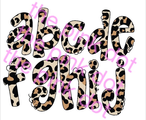 Hand Drawn Leopard Alphabet - Etsy