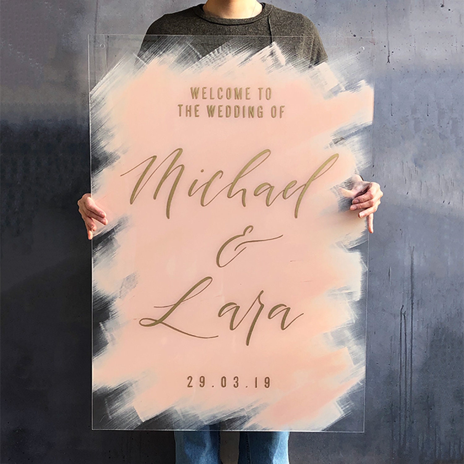 Party Décor calligraphy wedding sign painted wedding sign acrylic ...