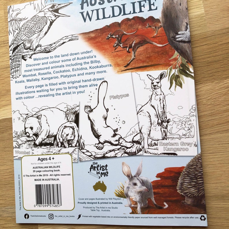 Set of 2 Australian Wildlife COLOURING Books With - Etsy Australia